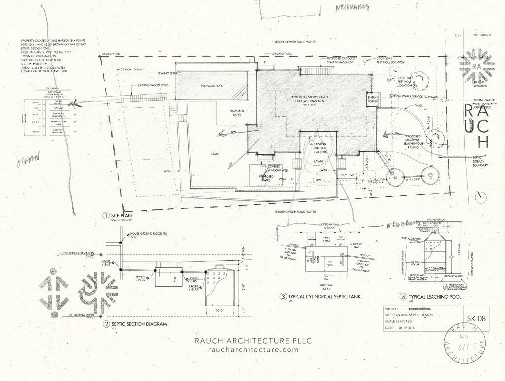 Farmhouse Site Plan Sketches | RAUCH ARCHITECTURE D.P.C.